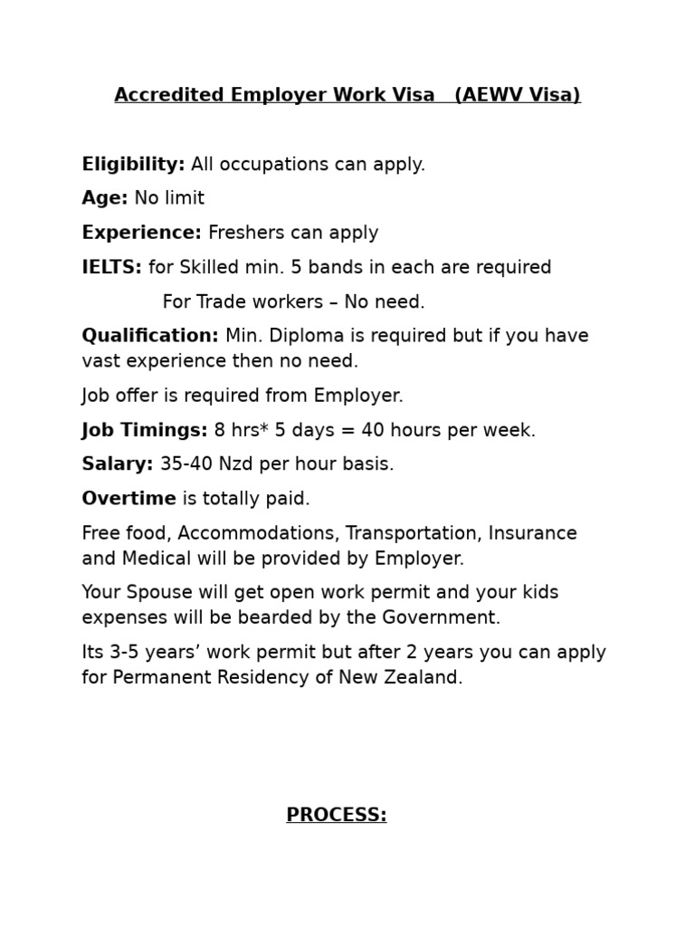 Accredited Employer Work Visa Guide | PDF