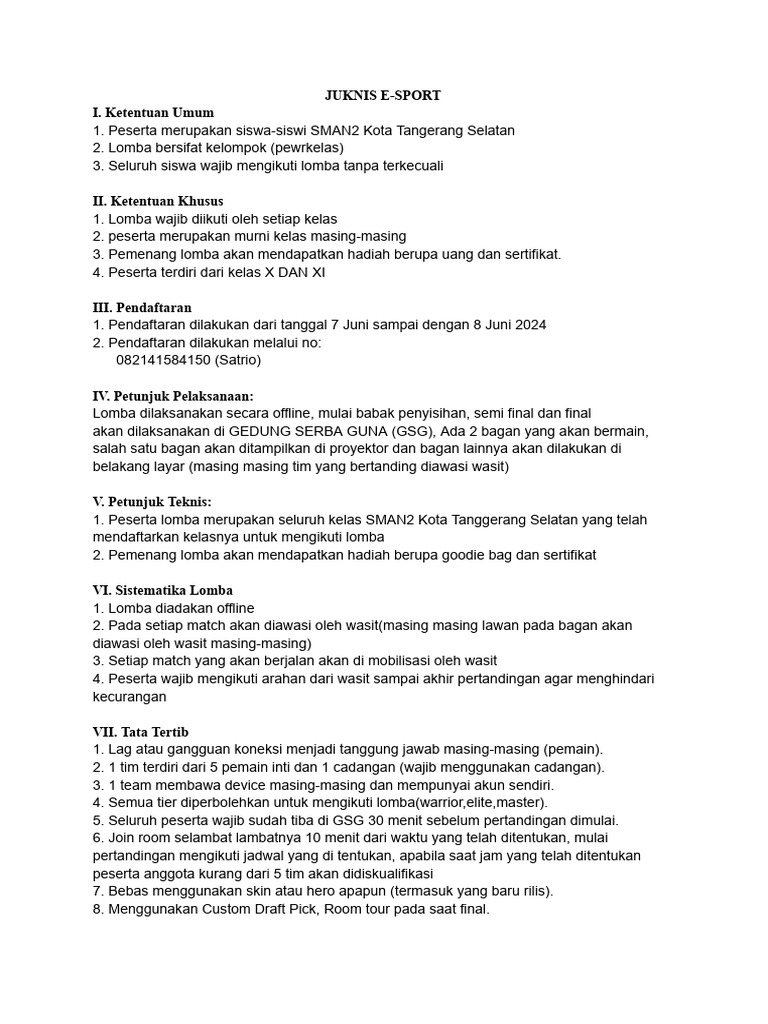 Juknis Classmeet | PDF