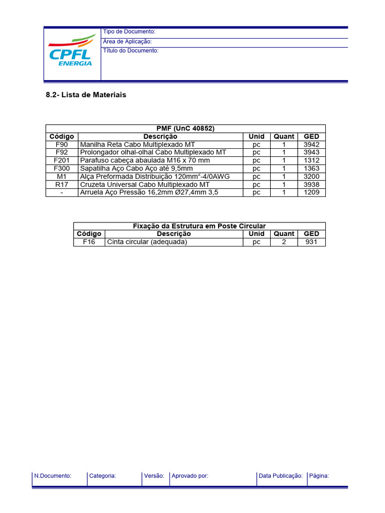 GED-3959 - Rede Primária Multiplexada 15kV e 25kV - Estruturas Básicas - Montagem - 0-12 | PDF