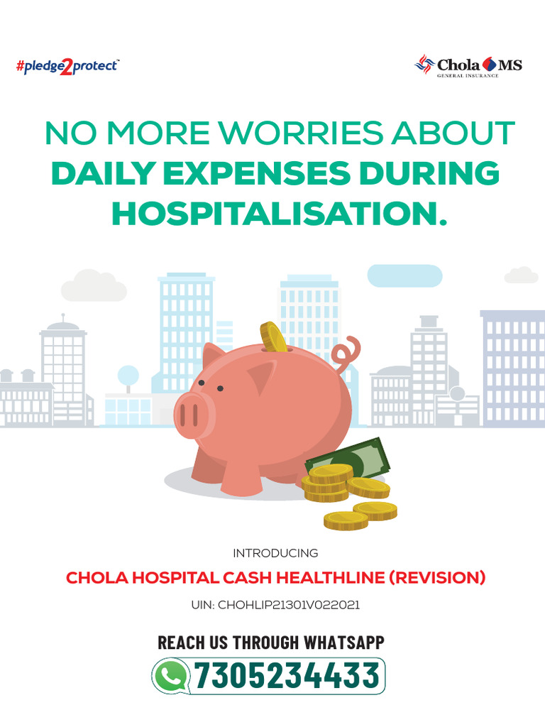 PW-Chola Hospital Cash Healthline (Revision) | PDF | Insurance | Medicine