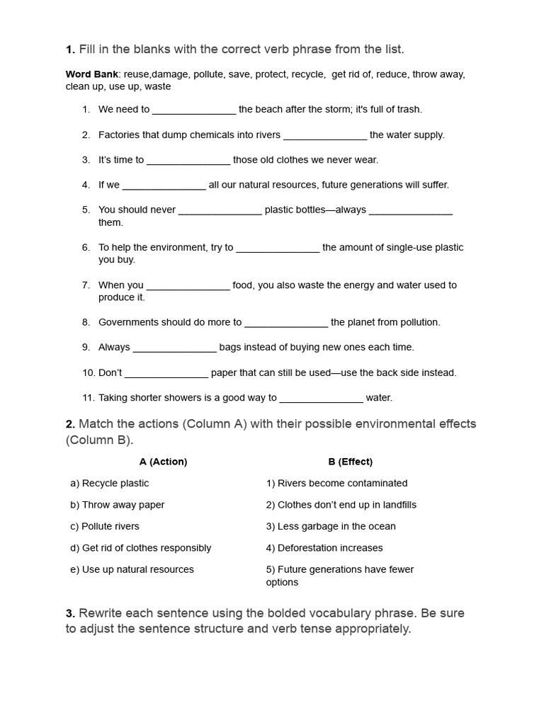 Vocabulary 3ºeso | PDF | Waste | Recycling