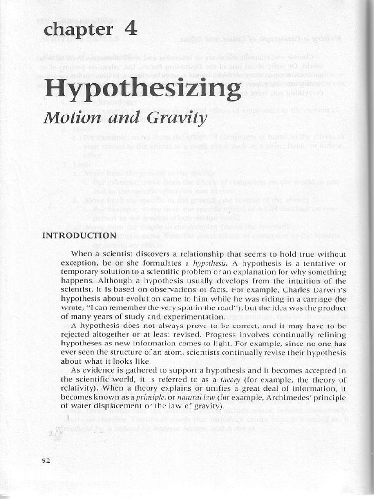 Chapter 4 Hypothesizing | PDF | Inquiry | Observation