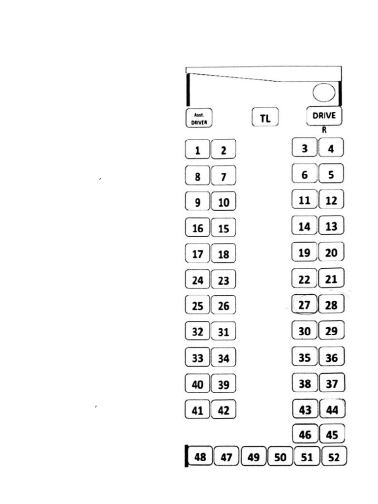 Denah Bus Study Tour Kelas 6 | PDF