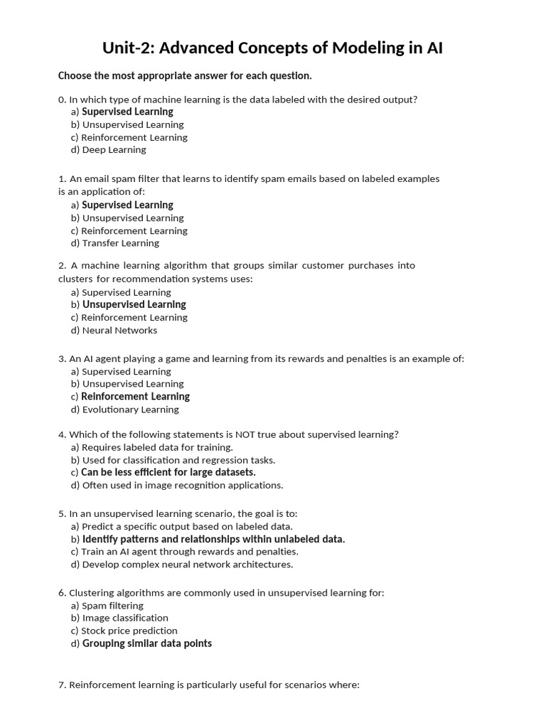 Unit 2 Ncert Questiom & Answer | PDF | Statistical Classification | Machine Learning