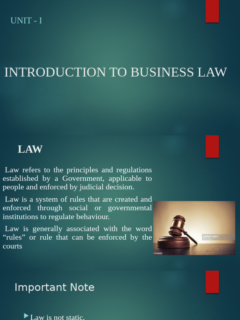 BR Unit 1 Introduction To Business Law | PDF | Employment ...