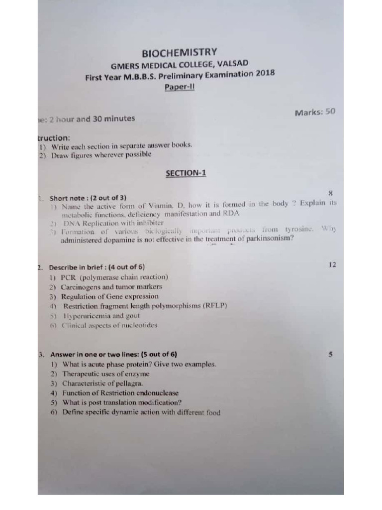 Gmers Valsad Preliminary Paper 2 - 2018 | PDF