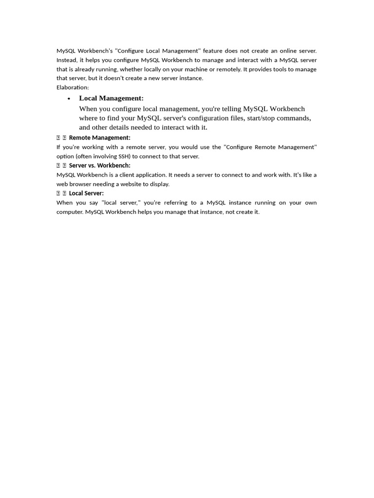 Configure Local Management | PDF