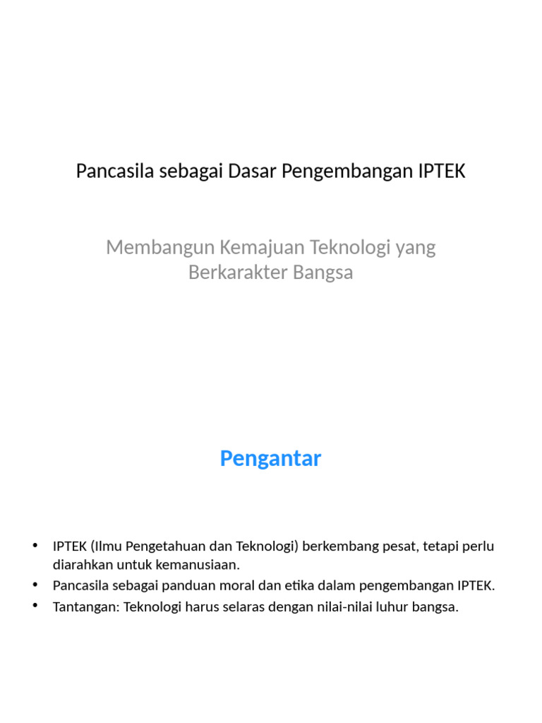 PPT Pancasila IPTEK Desain | PDF