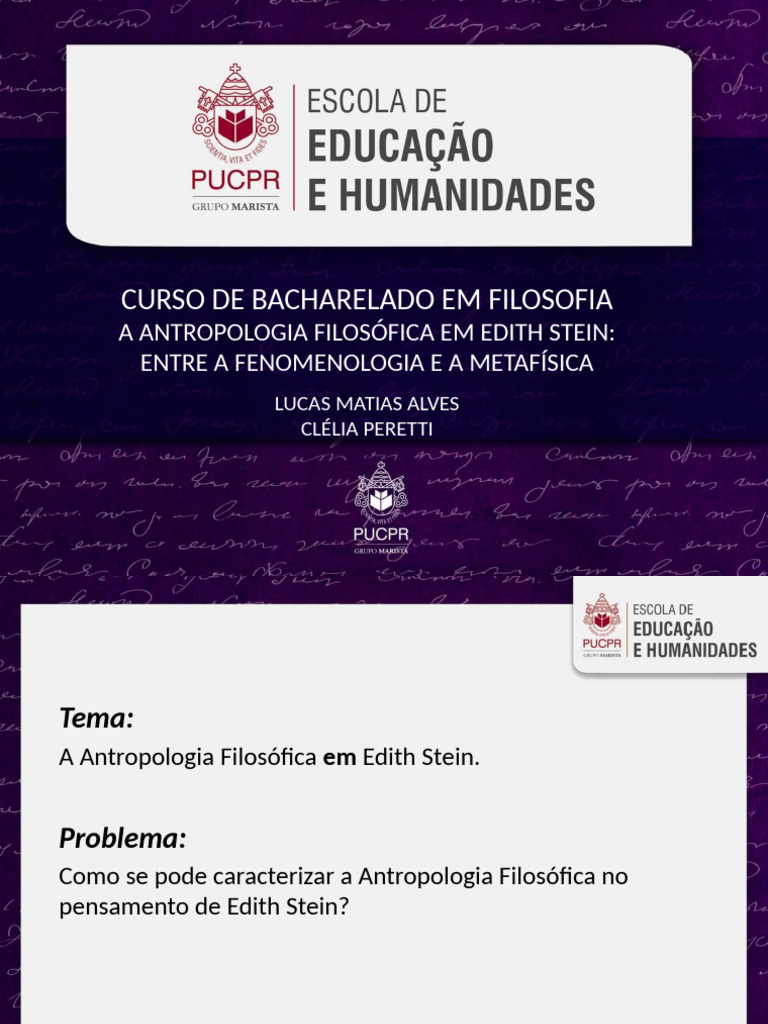 TCC Modelo Slide | PDF | Fenomenologia (Filosofia) | Antropologia ...