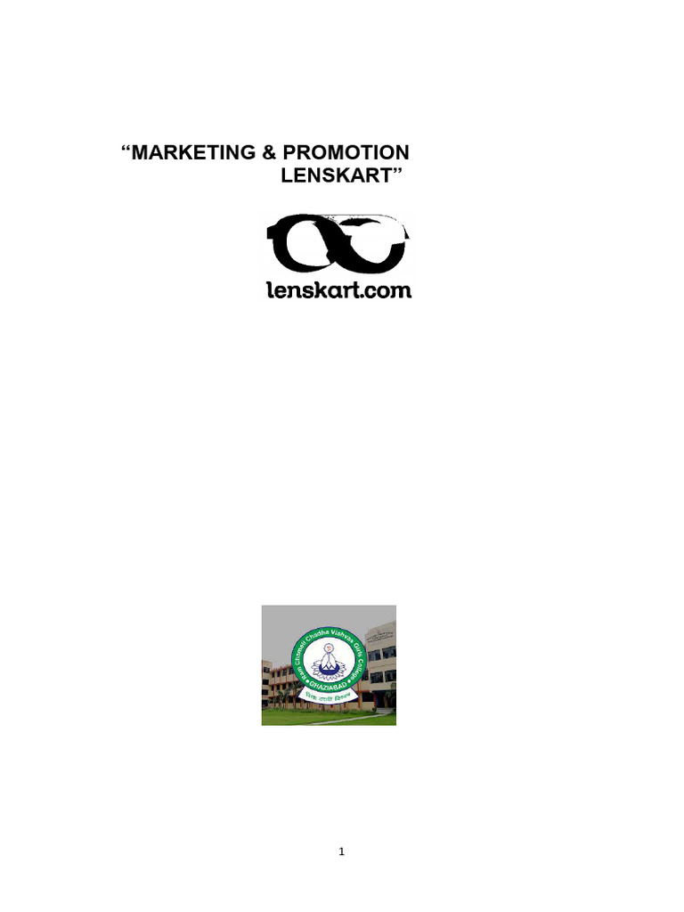 Lenskart Marketing & Promotion Strategies | PDF | Glasses | Sunglasses