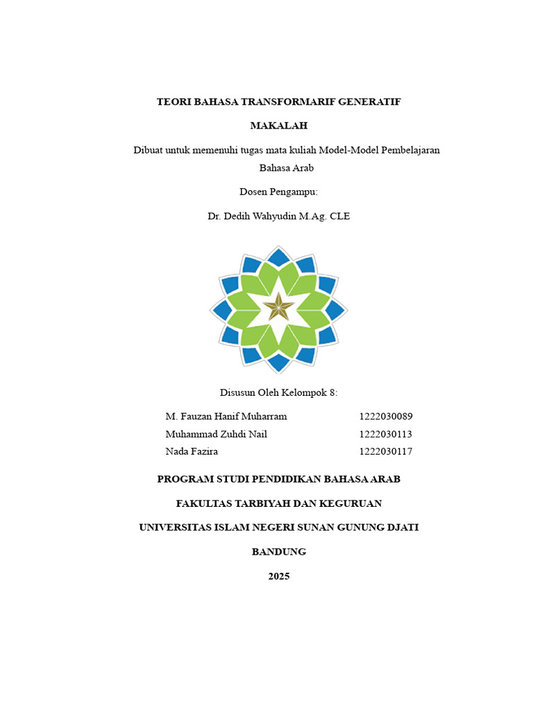 Makalah Model Pembelajaran Transformatif Generatif | PDF