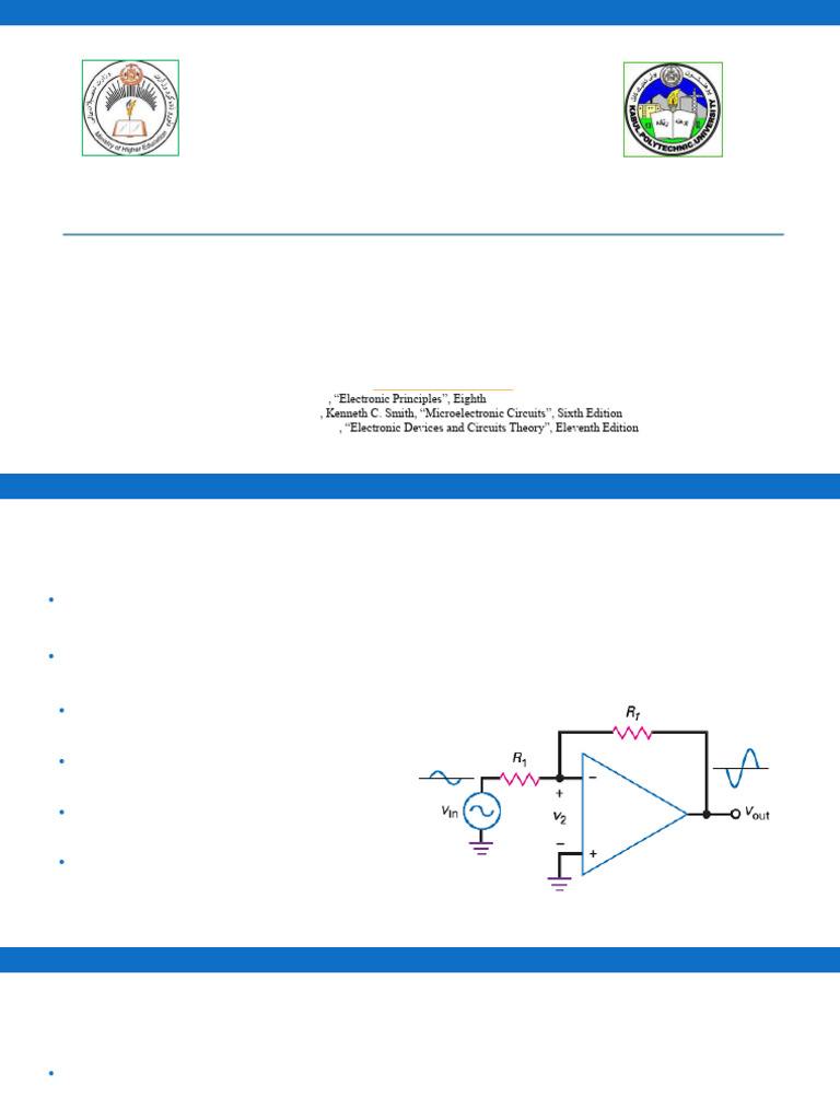 Inverting and Non-Inverting Amplifiers | PDF | Amplifier | Operational ...