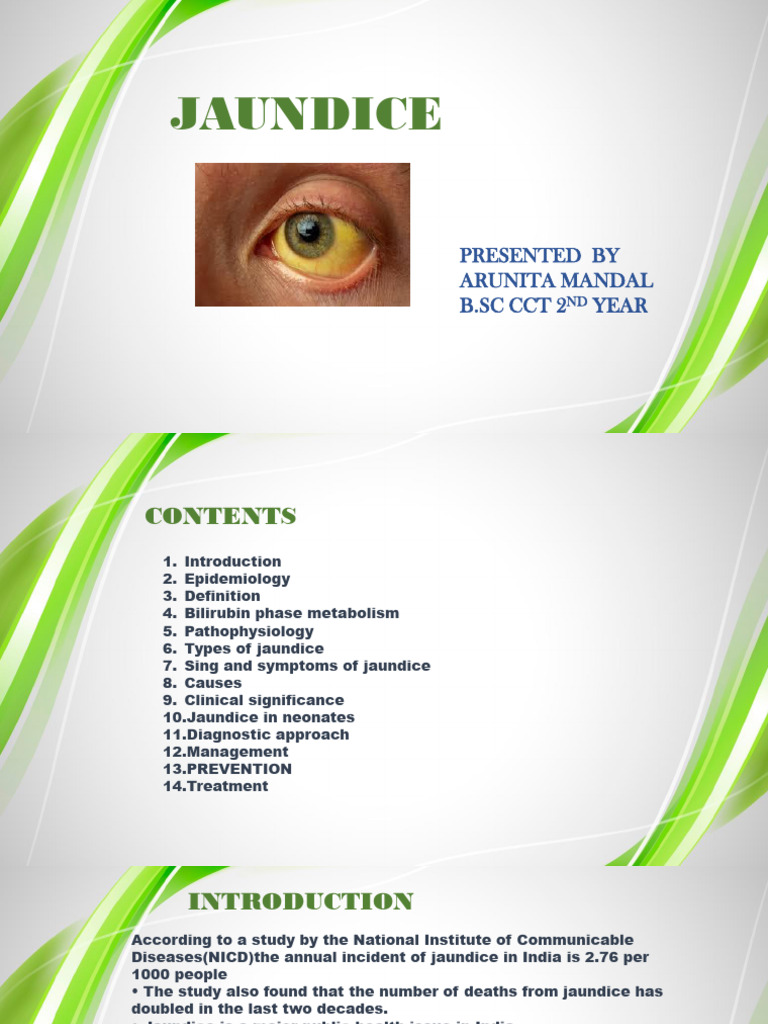 Signs and Symptoms of Jaundice | PDF | Liver | Clinical Medicine