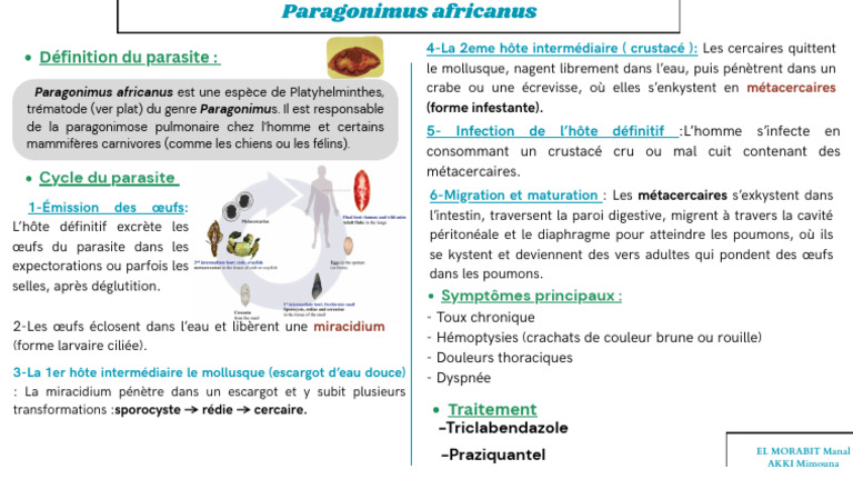 Paragonimus africanus et paragonimose | PDF