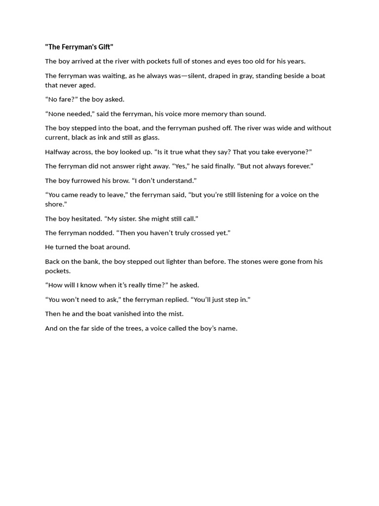 The Ferryman's Gift | PDF