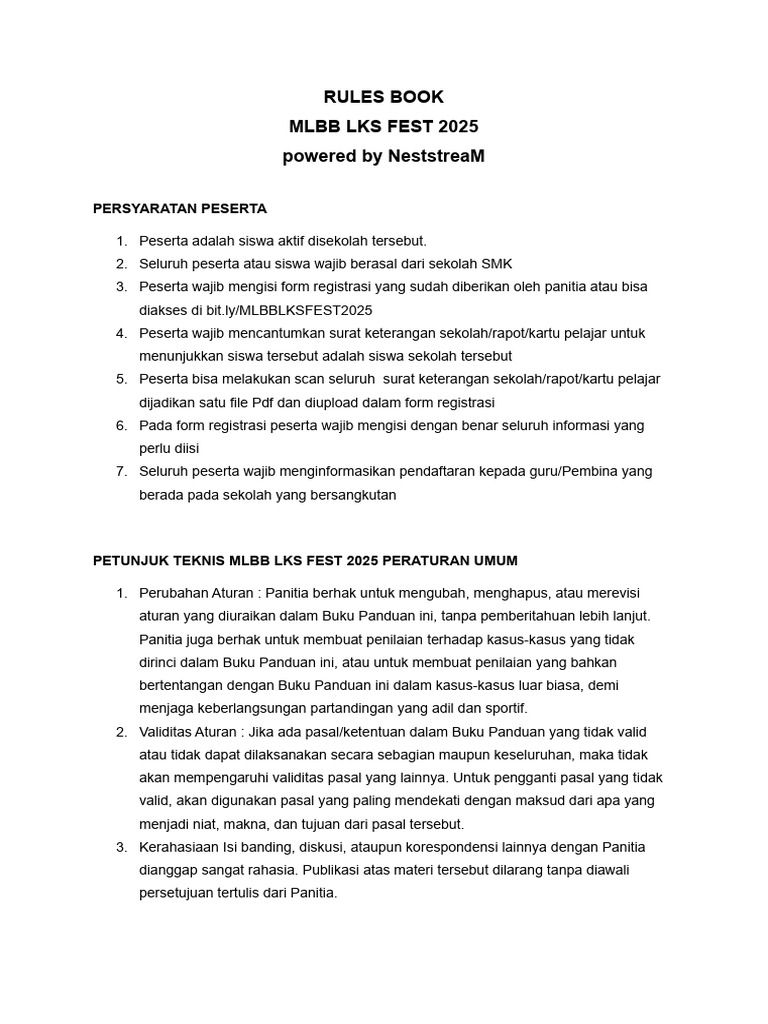 THB MLBB LKS FEST 2025 Powered by NeststreaM | PDF