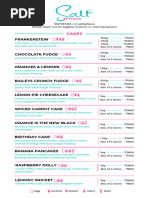 Cake City Menu and Prices in Kshs | PDF | Cheesecake | Cakes