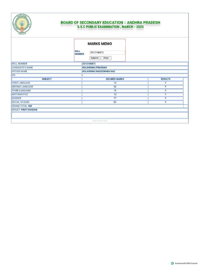 Results Bse AP Gov PDF | PDF