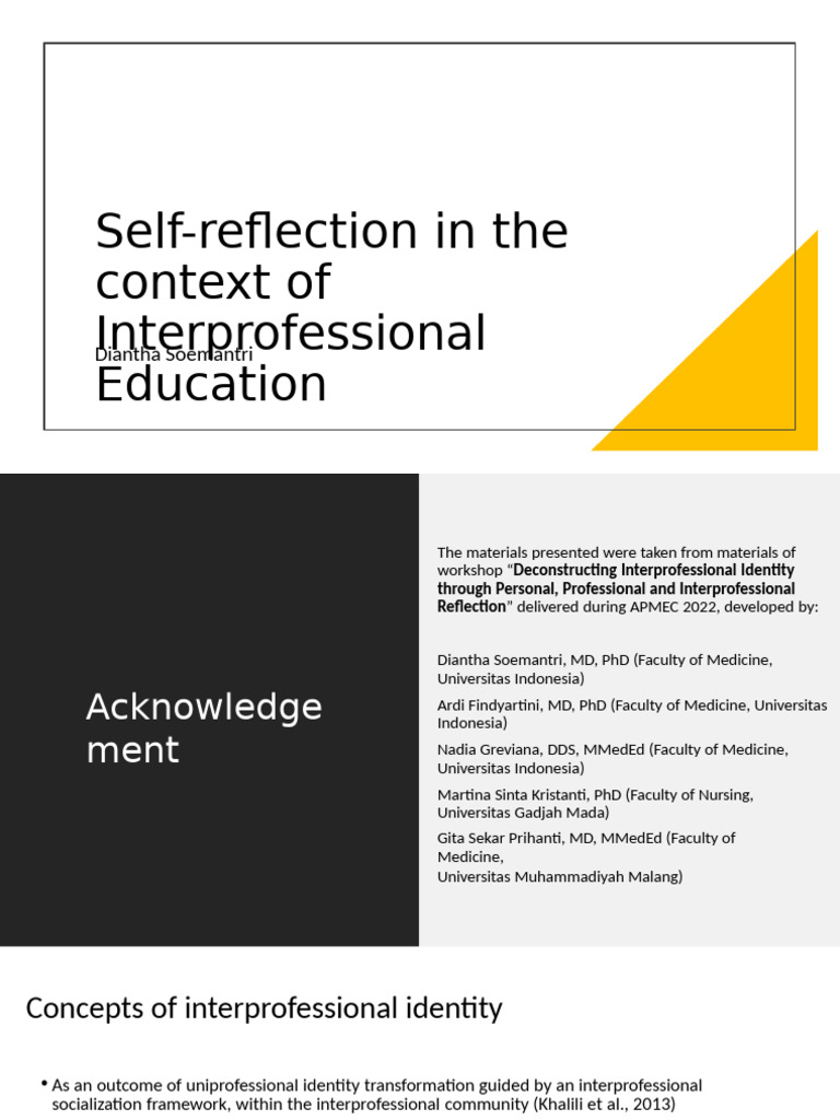 Reflection and Feedback IPE | PDF | Identity (Social Science) | Mentorship