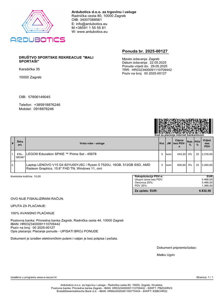 Ponuda Br. 2025-00127 | PDF