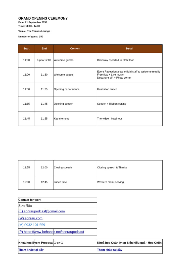 Event Agenda Template | PDF
