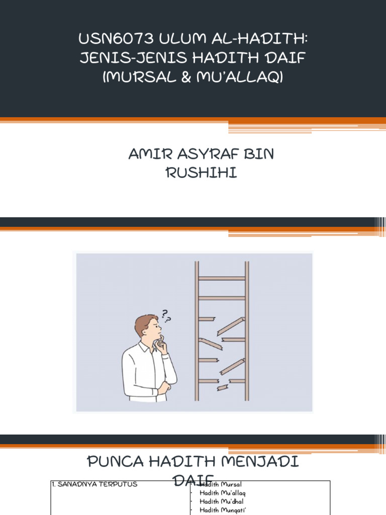 Ulum Al-Hadith Mursalmuallaq 1 (Autosaved) | PDF