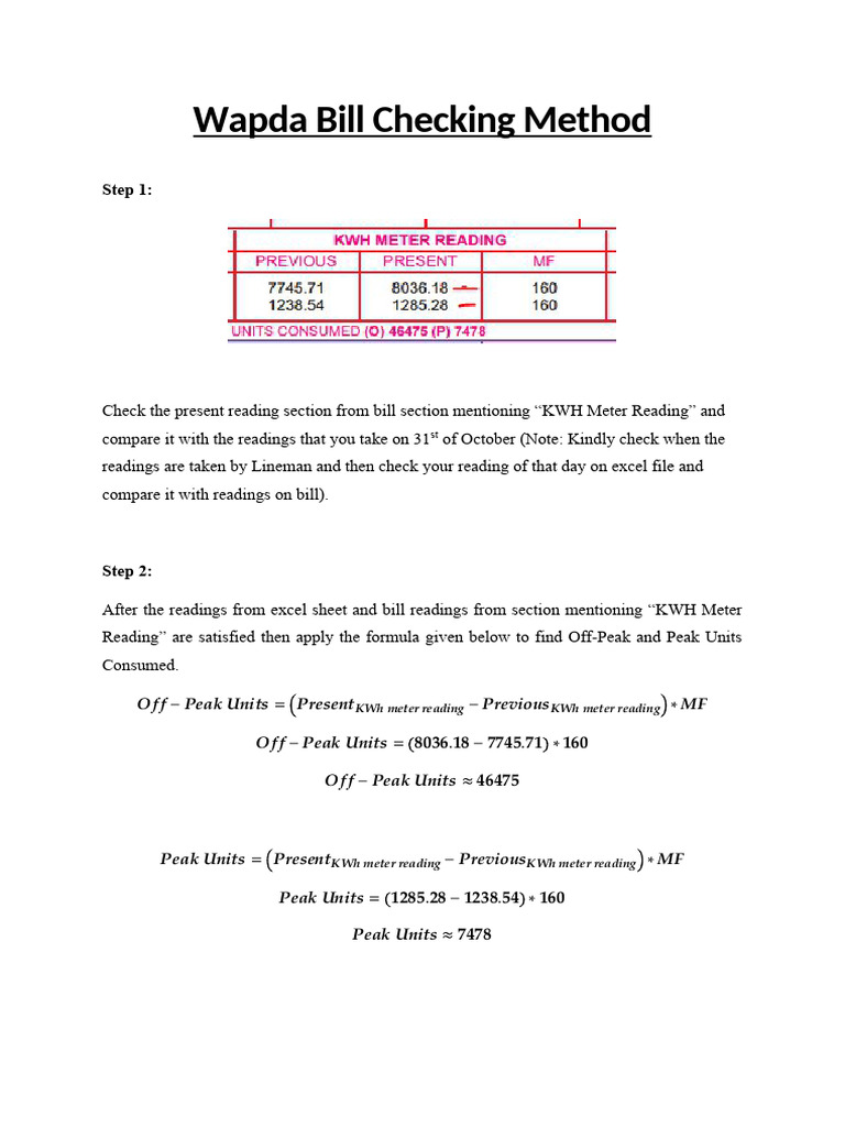 Wapda Bill Checking Method | PDF | Taxes | Economies