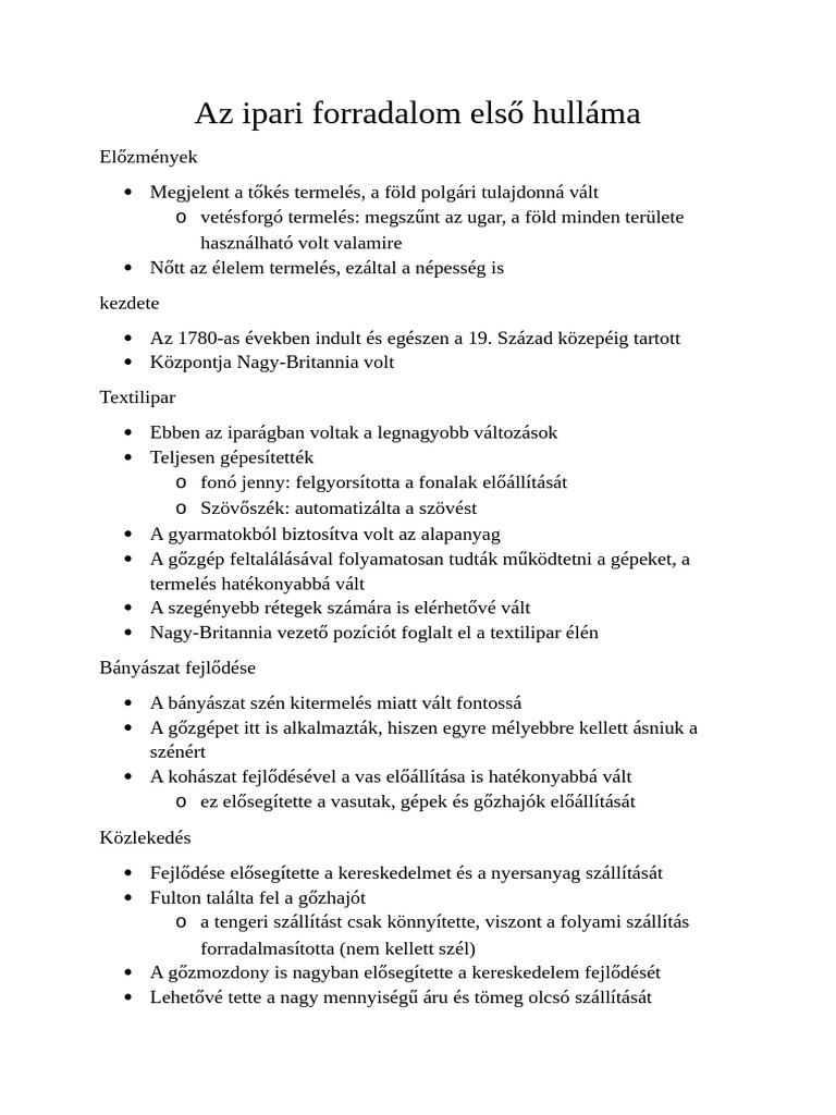 Ipari Forradalom | PDF