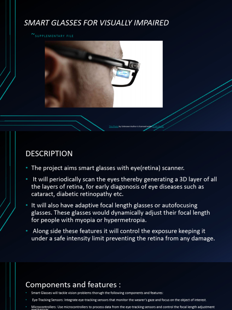 Smart Glasses For Visually Impaired | PDF | Glasses | Visual Impairment