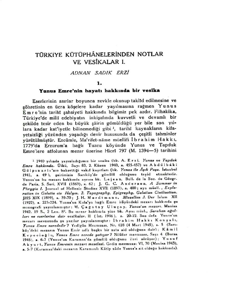 Vesika Ve Notlar | PDF