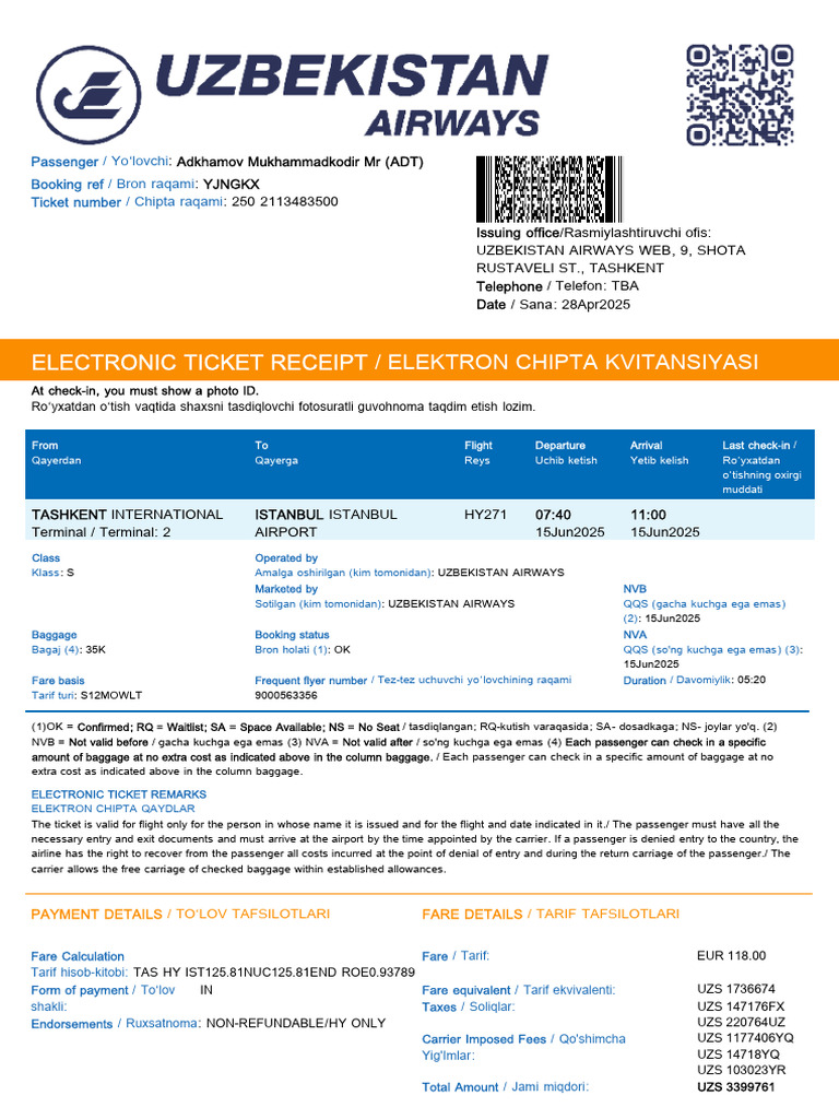 Your Electronic Ticket-EMD Receipt | PDF | Transport