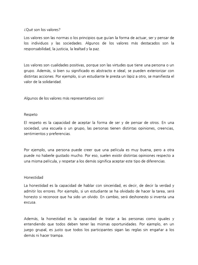 Los Valores | PDF | Tolerancia | Justicia