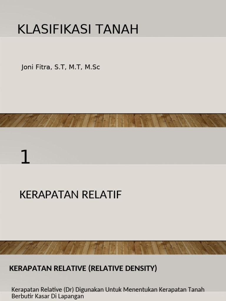 Klasifikasi dan Kerapatan Tanah | PDF