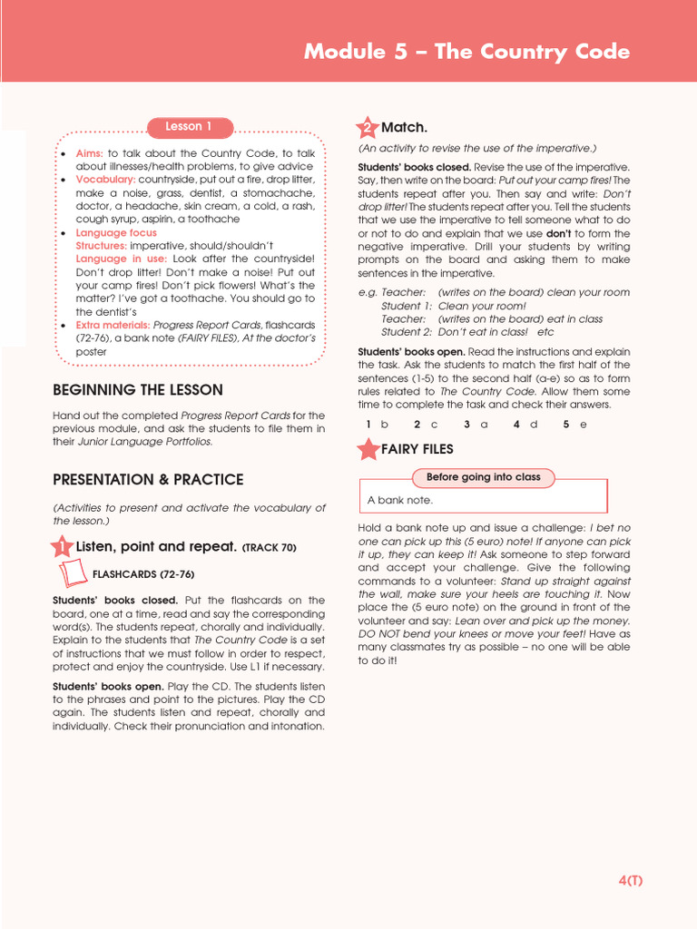 Module 5 - The Country Code: Match | PDF | Vocabulary | Human Communication