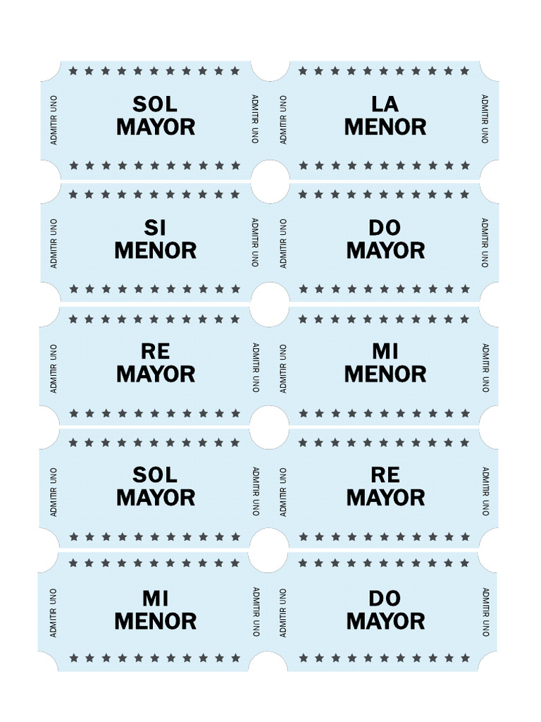 Acordes Sol Mayor | PDF