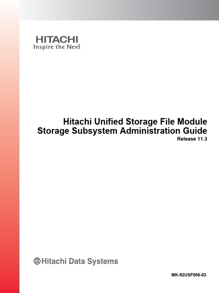 HUS StorageSubsystemAdministrationGuide USF0063 | PDF | Computer Data Storage | File System
