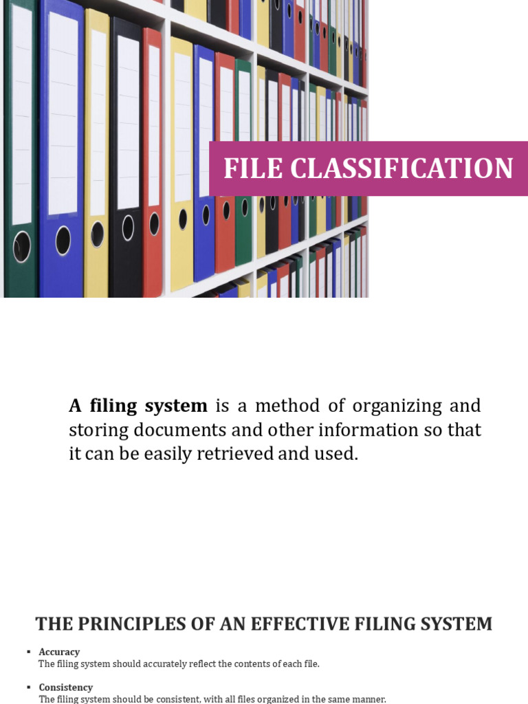 Subject File Classification Overview | PDF | Computer File | Records ...