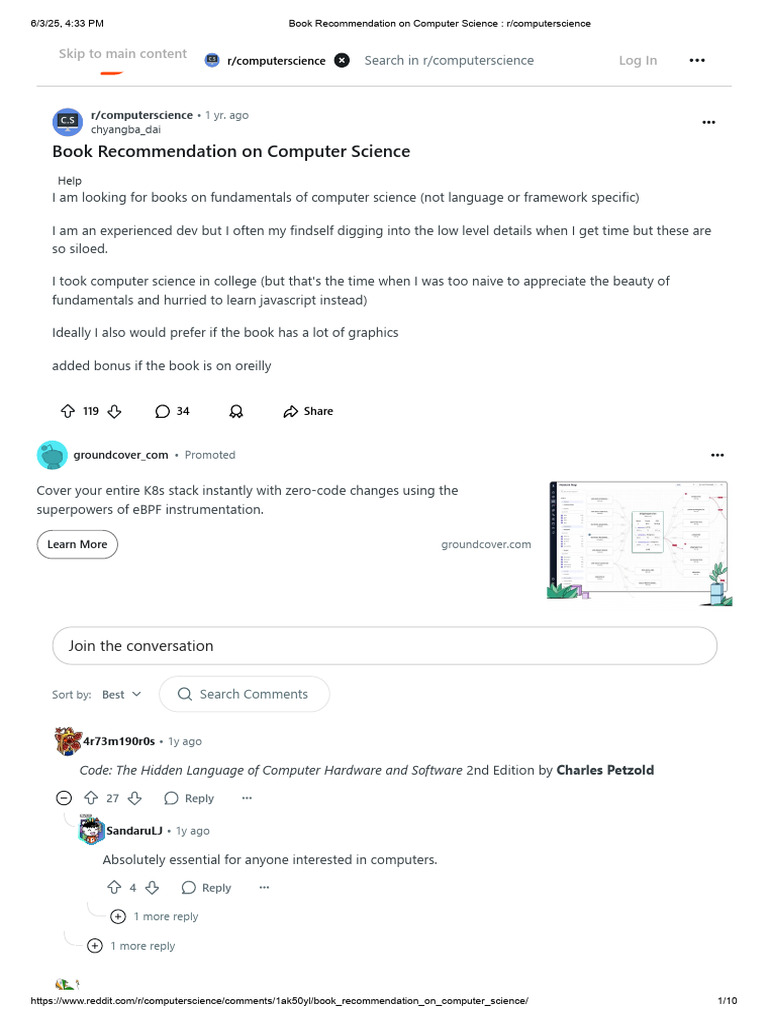 Book Recommendation on Computer Science _ r_computerscience | PDF | Artificial Intelligence ...