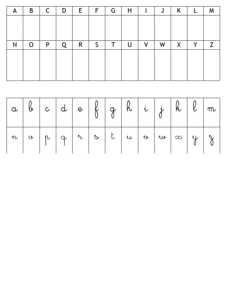 Alphabet Cursive Script | PDF