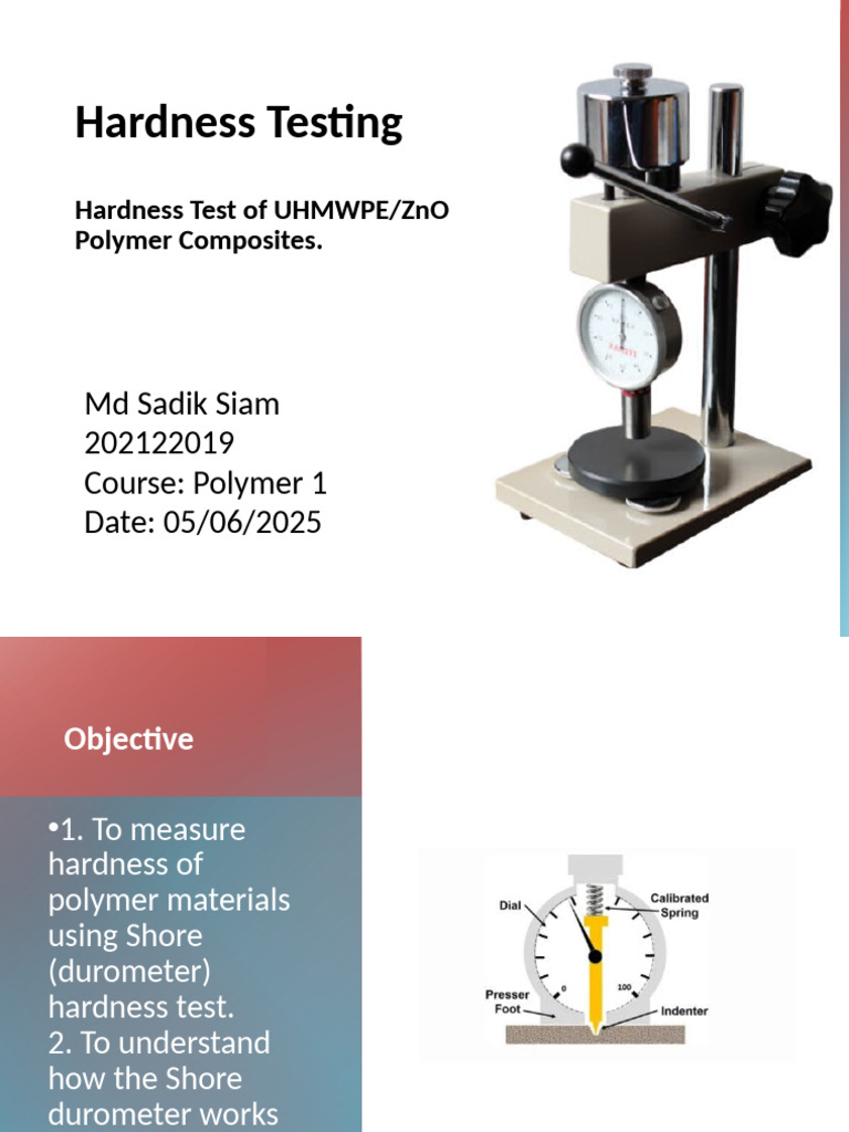 Polymer Hardness Test Analysis Presentation | PDF