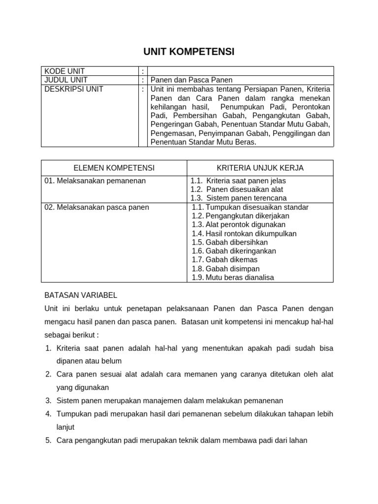Panduan Panen dan Pasca Panen Padi | PDF