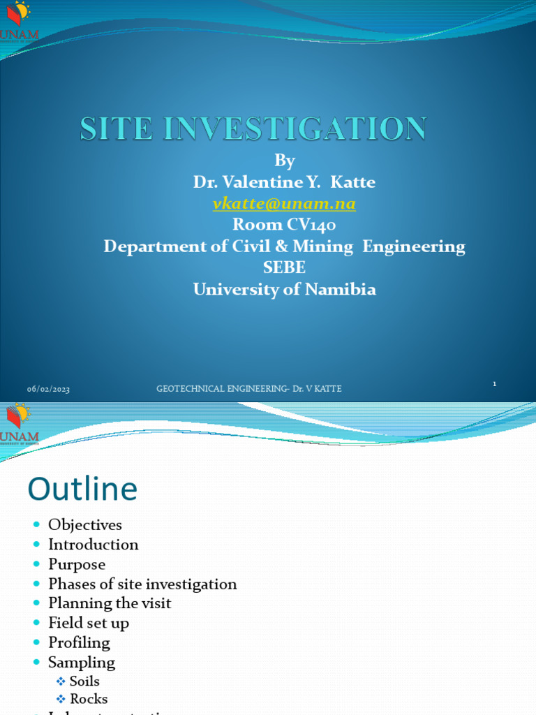Geotechnical Engineering Site Investigation Guide | PDF | Geotechnical ...
