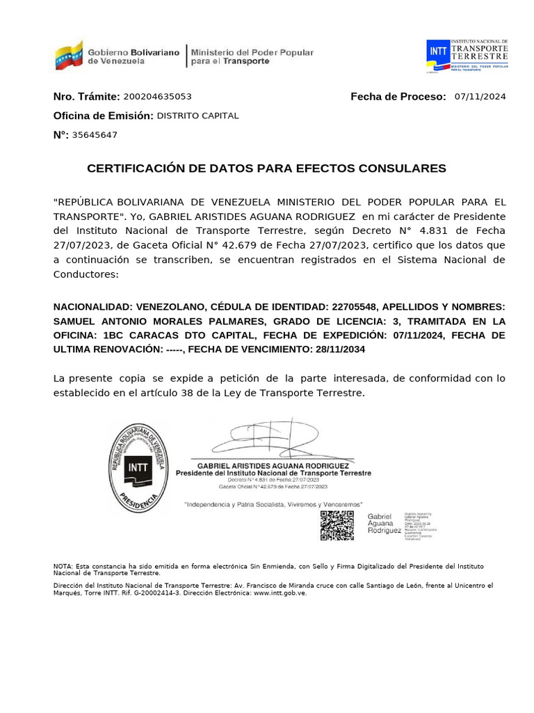 Carta Consular Jesus Manuel Brito Heredia PDF | PDF