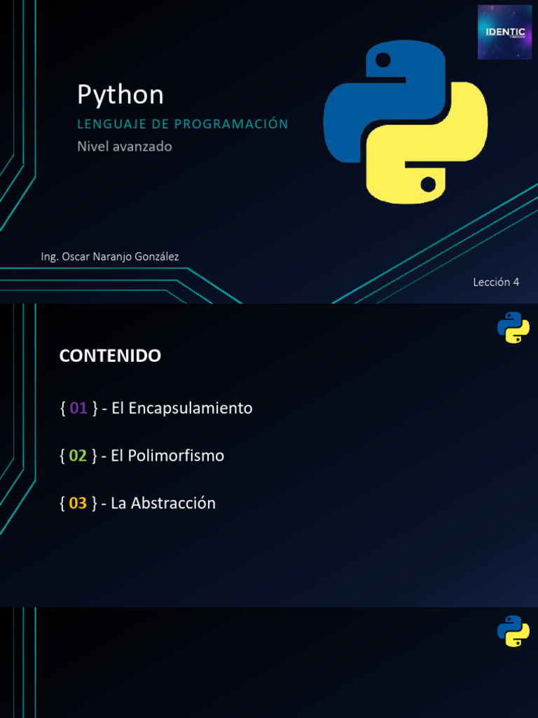 04 - Python Avanzado | PDF | Objeto (informática) | Abstracción ...