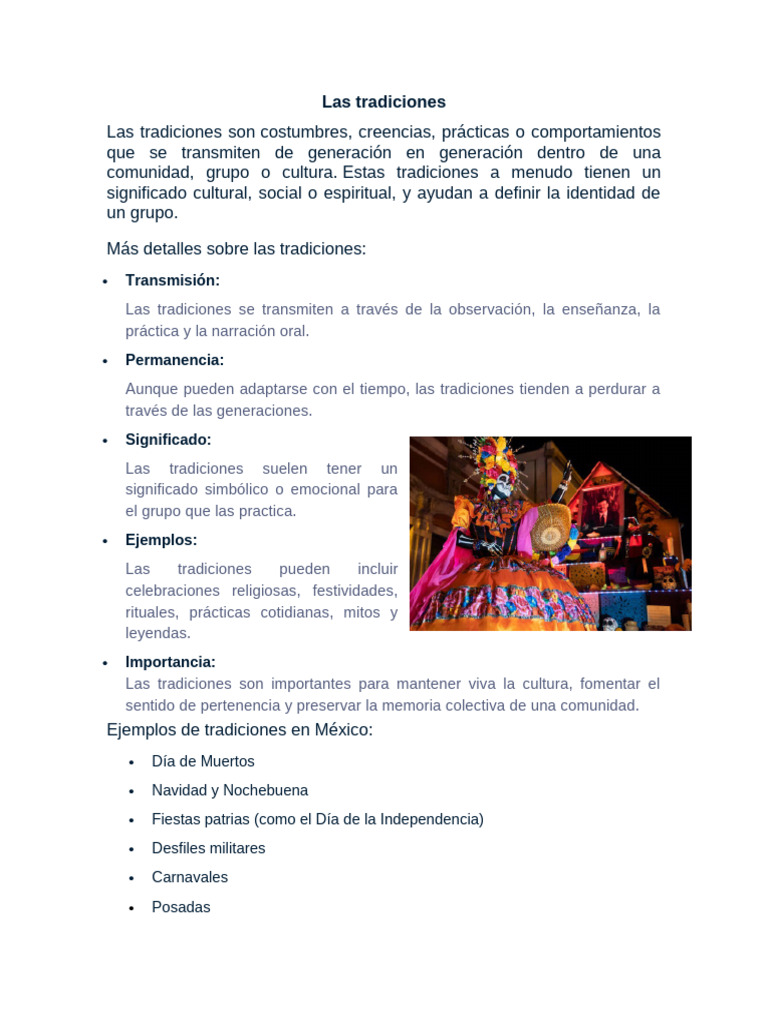 Las Tradiciones | PDF