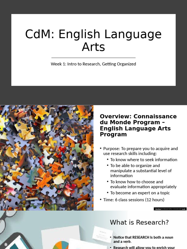 CDM Language Arts Unit 1 Week 1 - PP What Is Research | PDF ...