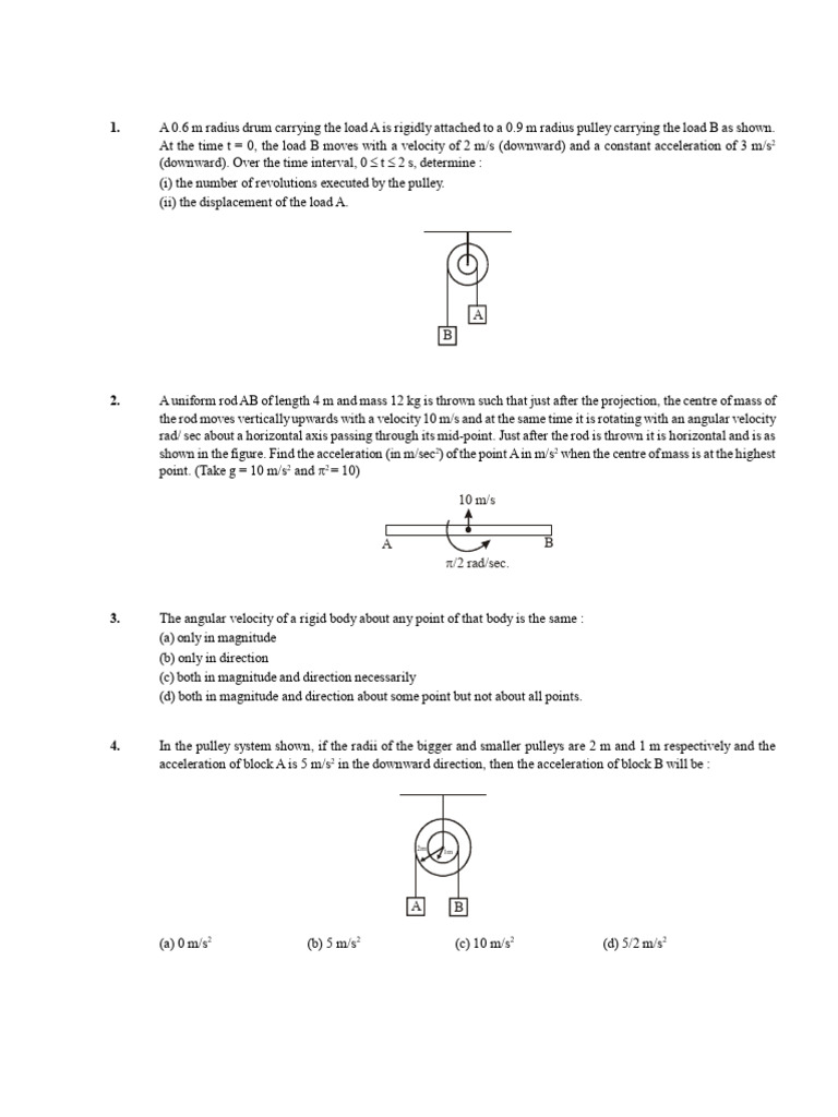 1 | PDF | Rotation Around A Fixed Axis | Force