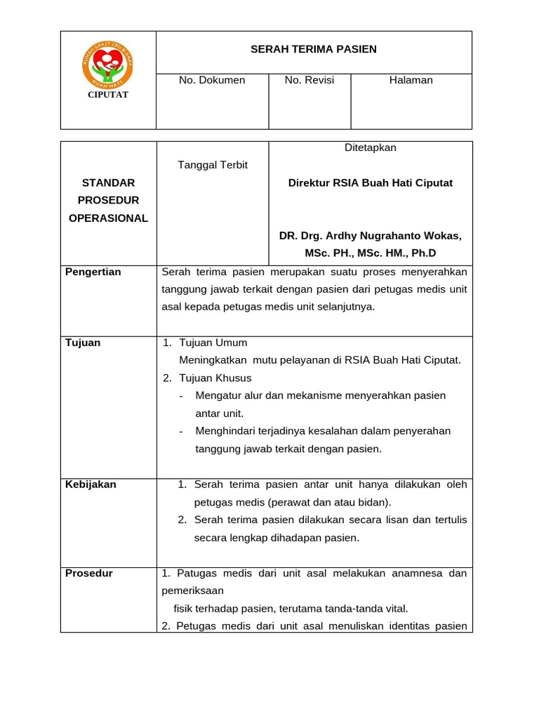 CONTOH FORMAT SPO | PDF