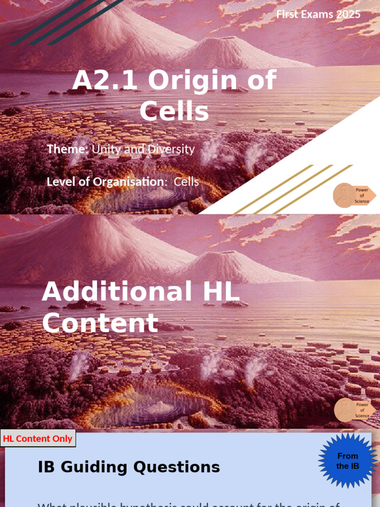 A2.1 - Origin of Cells HL-Only | PDF | Abiogenesis | Hydrothermal Vent