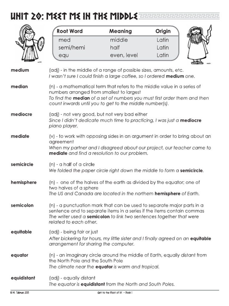 Unit 20-Greek Roots Vocabulary Book 1 | PDF